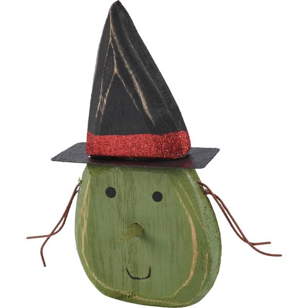 ・DECORATIVE WITCH: A fun decorative wooden witch head recreated from an original hand carved and painted piece・HALLOWEEN...