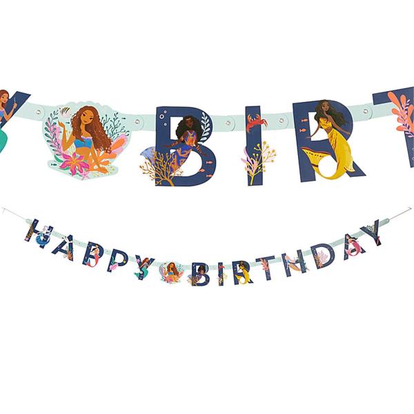 ・CELEBRATE IN STYLE: Make your little one's special day magical with our Multicolored, The Little Mermaid Happy Birthday...