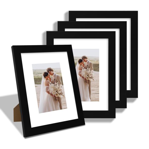 ・Quality Material ＆ Real Glass: The 8x10 picture frames are made of MDF wood, with high-definition real glass, handmade ...