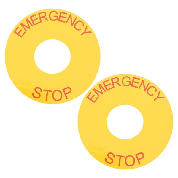 ・Emergency Stop Identification: This emergency stop label decal sticker clearly marks emergency stop buttons on industri...