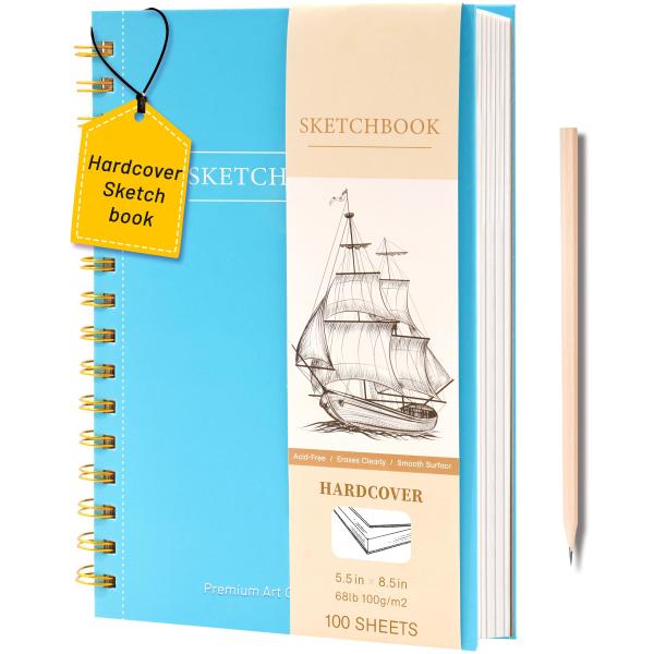 ・??????? ?????? ????-???? ?????: This 5.5" x 8.5" (A5) sketchbook features thick 100GSM acid-free paper, preventing blee...