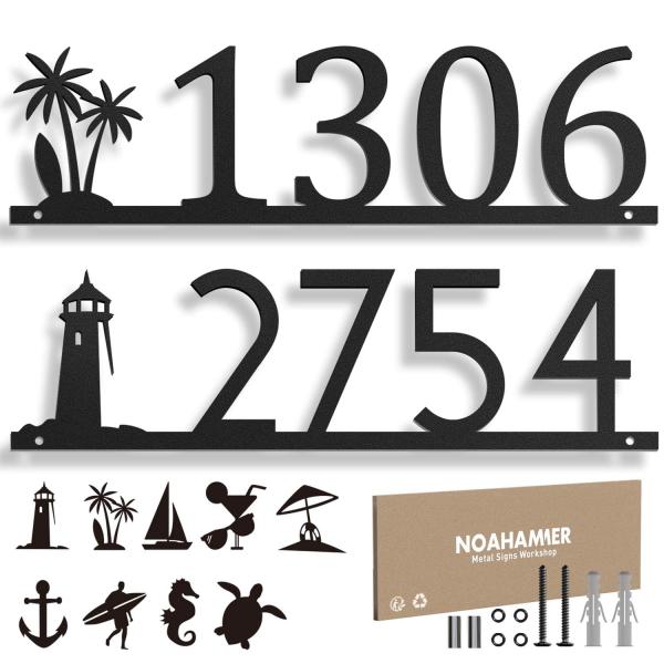 ・Personalized Ocean Elegance: Infuse your home with personalized charm by designing your own unique address sign adorned...