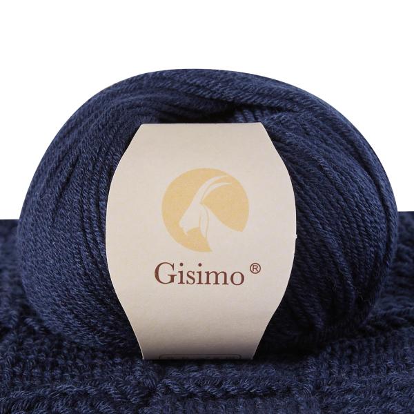 ・Gisimo 100%メリノウール毛糸 6プライ、1玉50g/116m（約127ヤード）<br>・柔らかく光沢があり通気性に優れたメリノウール。手編み・かぎ針編みのセーター・帽子・スカーフに最適<br>・お手入れ：...