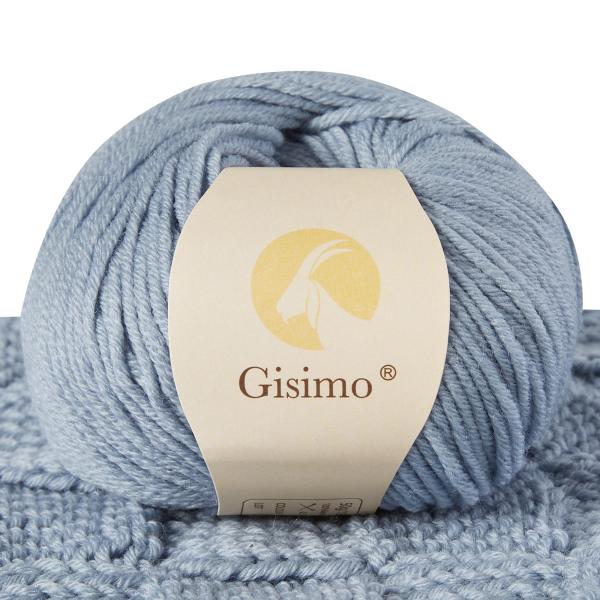 ・Gisimo 100%メリノウール毛糸 6プライ、1玉50g/116m（約127ヤード）<br>・柔らかく光沢があり通気性に優れたメリノウール。手編み・かぎ針編みのセーター・帽子・スカーフに最適<br>・お手入れ：...