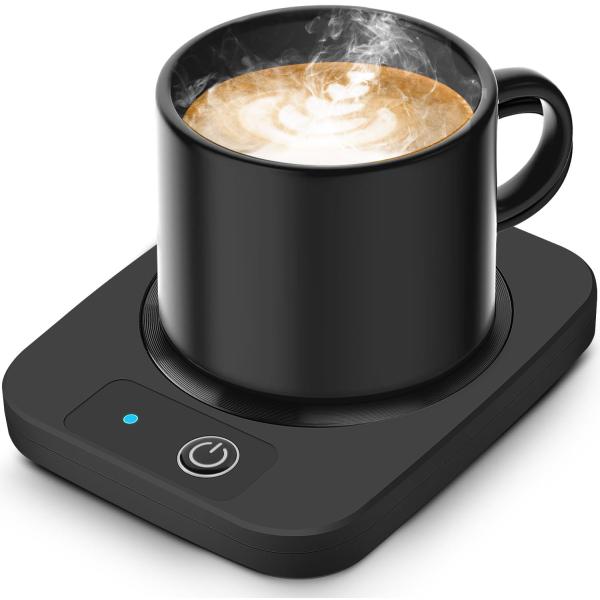・【Desktop Coffee Warmer Safe And Reliable】The warmer coaster is composed of high-quality ABS and aluminum materials, whi...