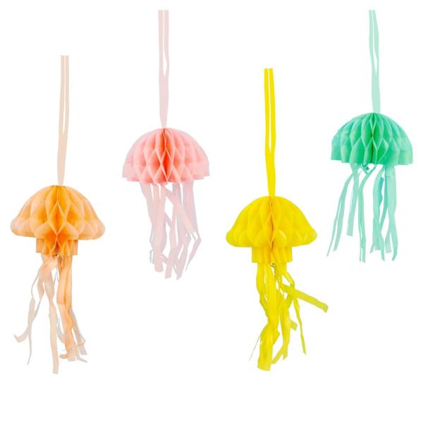 ・Talking Tables Under the Sea Themed Party Decorations | Reusable and Recyclable Hanging Honeycomb Jellyfish Decs for Un...