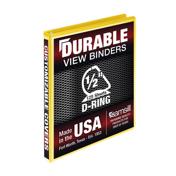 ・Heavy-Duty Design: This Samsill half-inch 3-ring D-ring binder features a robust D-ring construction that provides tear...