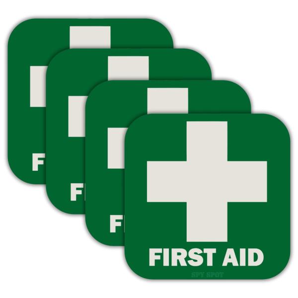 ・HIGH-VISIBILITY FIRST AID IDENTIFICATION: Bright green emergency cross design clearly marks first aid kits, cabinets, a...