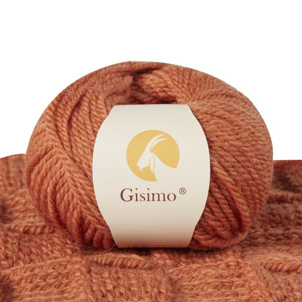 ・Gisimo 100%メリノウール毛糸 3プライ、1玉50g/75m（約82ヤード）<br>・柔らかく光沢があり通気性に優れたメリノウール。手編み・かぎ針編みのセーター・帽子・小物に最適<br>・お手入れ：冷水手洗...