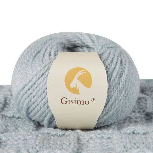 ・Gisimo 100%メリノウール毛糸 3プライ、1玉50g/75m（約82ヤード）<br>・柔らかく光沢があり通気性に優れたメリノウール。手編み・かぎ針編みのセーター・帽子・小物に最適<br>・お手入れ：冷水手洗...