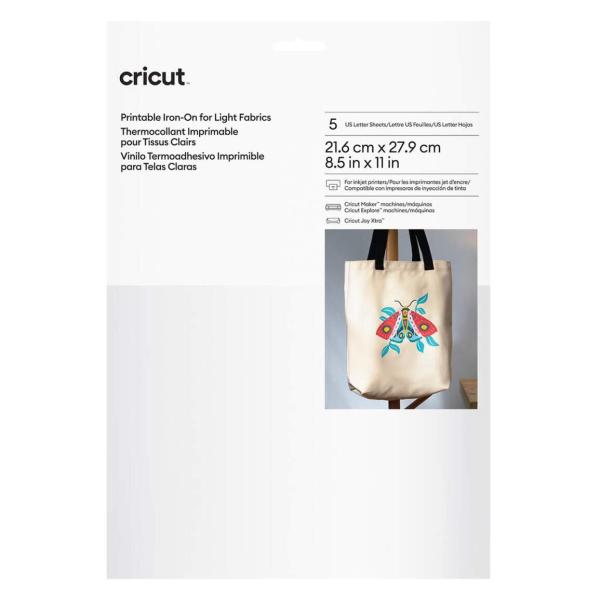 ・簡単なフルカラー転写 - Cricutプリント可能なアイロン接着ビニールライトファブリック用8.5インチ x 27.92cmで、鮮やかなフルカラーの熱転写プロジェクトを簡単に作成できます。 複雑な重ね付けや複数のビニールシートが不要です。...