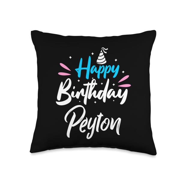・Birthday celebration design. Happy Birthday Peyton Outfit.・100% spun-polyester fabric・Double-sided print・Filled with 10...