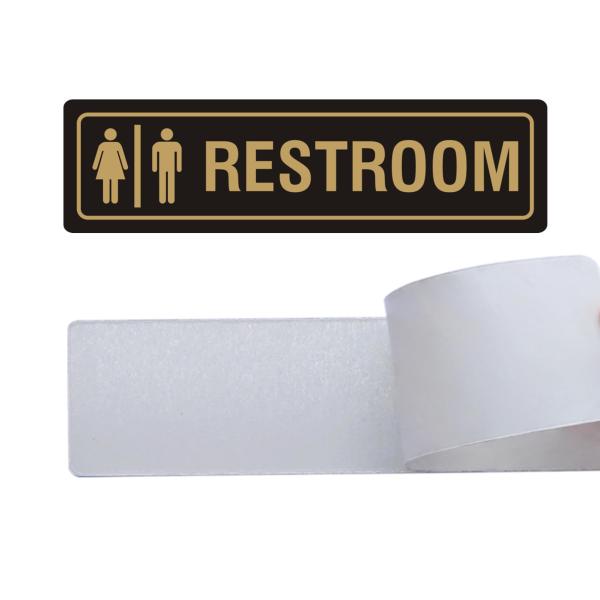 ・? 【STRONG SELF ADHESIVE】? This restroom sign for door/wall comes with a strong self adhesive backing. Super easy to ins...