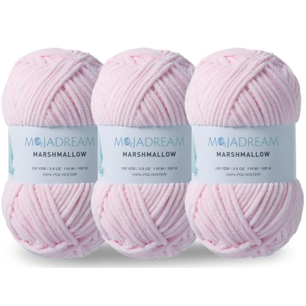 ・エコテックスラベルのマイクロファイバー製で、ふわふわのシェニール糸は信じられないほど柔らかです。 ニットやかぎ針編みのベビー毛布やあみぐるみに最適です。・分厚いフラシ天の糸: ポリエステル100%で作られたこの糸は、100g (3.5オン...