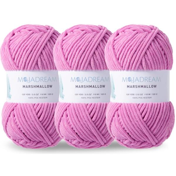 ・エコテックスラベルのマイクロファイバー製で、ふわふわのシェニール糸は信じられないほど柔らかです。 ニットやかぎ針編みのベビー毛布やあみぐるみに最適です。・分厚いフラシ天の糸: ポリエステル100%で作られたこの糸は、100g (3.5オン...