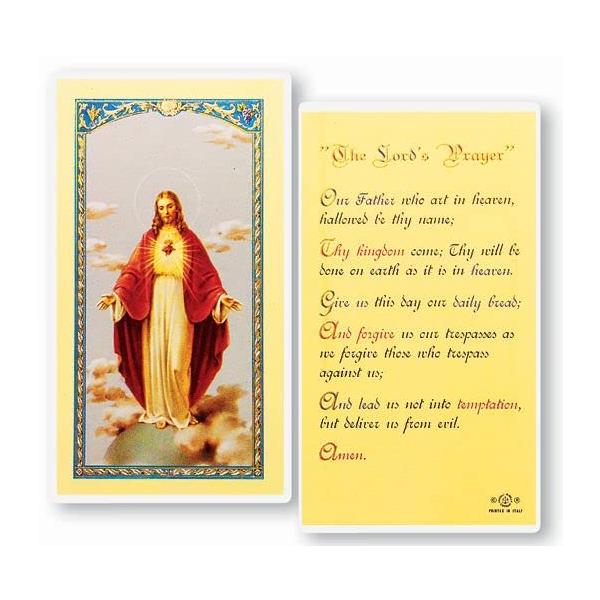 ・Design and Style; Beautified artwork by world renowned Fratelli Bonnella, laminated yellow background card and prayer o...