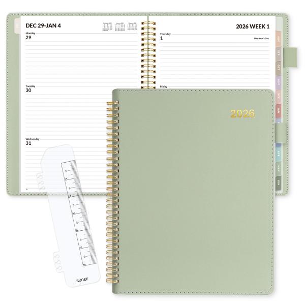 ・2026 Professional Planner - Cover from January 2026 to December 2026, Features 12 months of monthly and weekly pages, a...