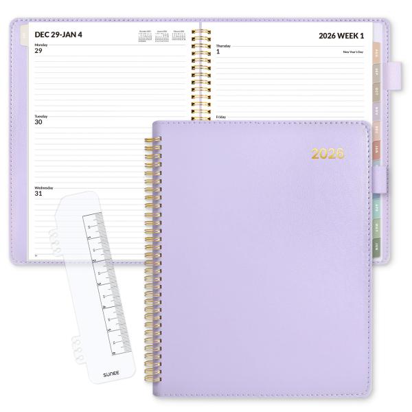 ・2026 Professional Planner - Cover from January 2026 to December 2026, Features 12 months of monthly and weekly pages, a...