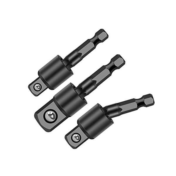 ・About 1/4-Inch Drive Drill Socket /Extension Set. Suitable for Quick Change 1/4 inch Chuck or Directly into Drill Chuck...