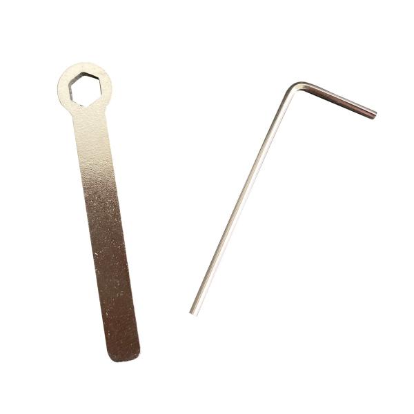 ・In-depth Directions: You need a 5.5mm wrench and a 1.5mm hex key.・You loosen the 5.5mm nut on each of the paddle arms w...