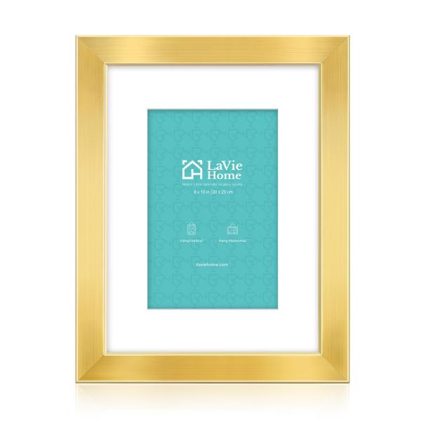 ・GALLERY-STYLE POSTER FRAME: Gold 8x10 poster frame with thick moldings, perfect for your cherished memories and favorit...