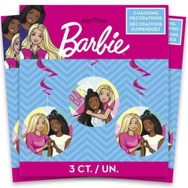 ・SPLASH OF FUN: Our Multicolored Barbie Hanging Swirl Decorations are 26" long and instantly transform any space into a ...