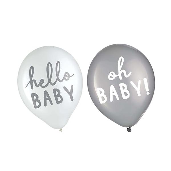 ・PREMIUM GRAY ＆ WHITE DESIGN: Soft Jungle Latex Balloons featuring an elegant gray and white color scheme that perfectly...