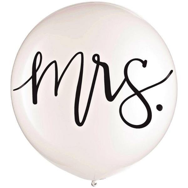 ・LARGE ＆ LUXURIOUS Elevate your party's atmosphere with our Premium White Mrs. Latex Balloon, measuring 24" in size, des...