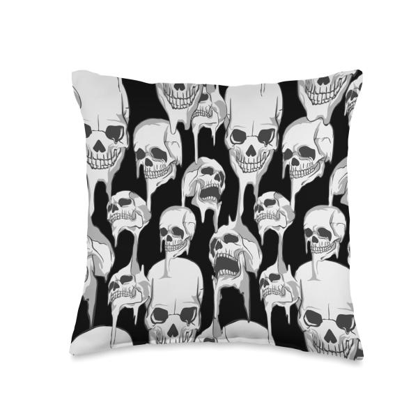 ・Melting Skulls Pattern Skeleton Cranium Halloween Skulls. Great Idea For Skull Art Lovers, Halloween, And Skeleton Patt...