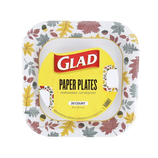 ・10 INCH SQUARE PLATES - The right size for making everyday mealtime more magical with this unique and colorful fall des...