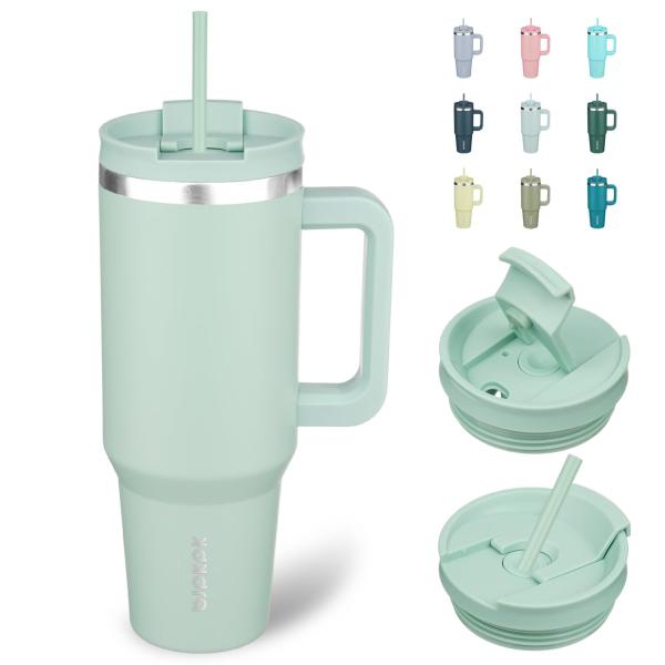 ・Stainless Steel Tumblers With Straw: Made Of Premium 18/8 Food Grade Metal, Durable, Adopt Double Walled Vacuum Insulat...