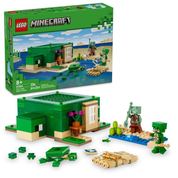 ・LEGO Minecraft turtle house model - This gift for gamers and kids features iconic Minecraft mob characters and is a ver...