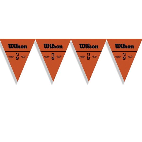 ・SHOW OFF YOUR NBA FANDOM: Our NBA Wilson Pennant Banner in vibrant orange paper decor is designed for the ultimate bask...