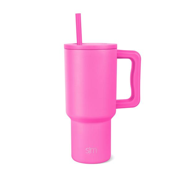 ・Cupholder Friendly and Dishwasher Safe・Leak Resistant Insulated Lid: Two straws included, one color-matched and one cle...