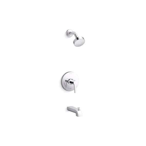 ・やけど防止。・KOHLER仕上げは腐食や変色に耐性があります。・シングルハンドルでオン/オフの作動と温度設定の両方をコントロール。・フェイスプレートとレバーハンドル付き。・6-1/16インチ (154mm) 切替弁バス注ぎ口、スリップフィ...