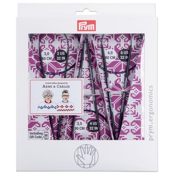 ・ノルウェーのインフルエンサーArne ＆ Carlosによる「限定版」丸編み針セット・入り数：3本セット・サイズ：US2(3mm)、US4(3.5mm)、US6(4mm)・ブラックカラーと高度に磨かれた仕上げは、すべての糸タイプに最適です...