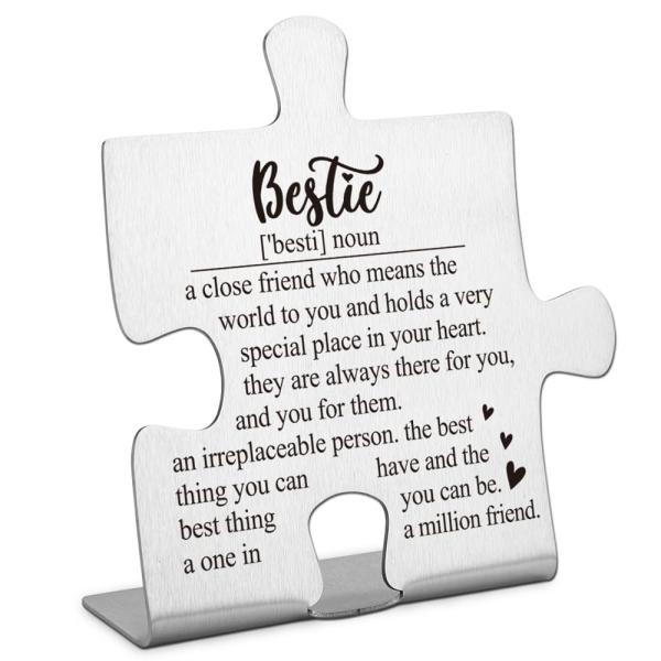 ・【Best Friends Gifts】These personalized gifts for bestie/friend/sister are designed in puzzle style, printed with some w...