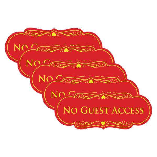 ・"No Guest Access" Sign for your home, office, business or shop.・Durable Plastic・Sign includes, optional, strong foam do...