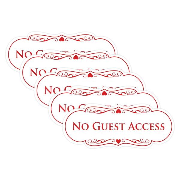 ・"No Guest Access" Sign for your home, office, business or shop.・Durable Plastic・Sign includes, optional, strong foam do...