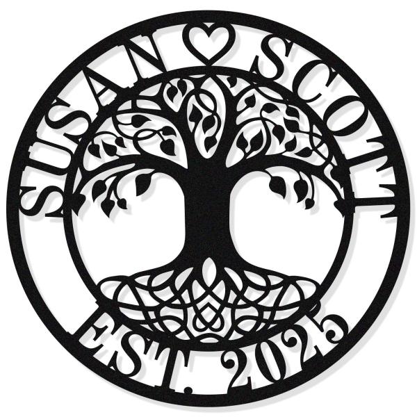 ・Design Your Personalized Sign：Customize your own custom Tree of Life Metal sign, add wall art charm to your living room...