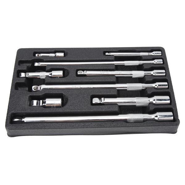 ・Package Includes: This 9 piece wobble extension set includes: 2inch, 4inch and 9inch 1/4inch drive wobble extensions, 3...
