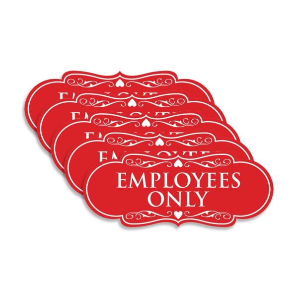 ・Elegant "Employees ONLY" Sign - Modern designer shape adds a refined look while clearly marking restricted access areas...