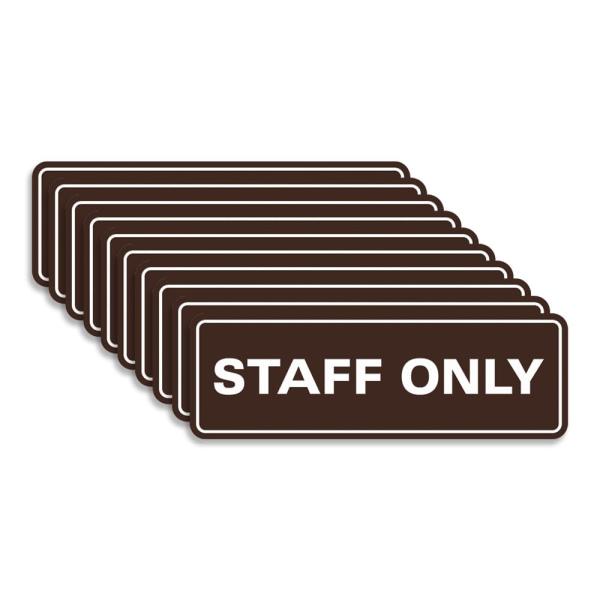 ・Durable Plastic Staff Only Sign - Constructed from premium plastic for long-lasting indoor use; ideal for office doors,...