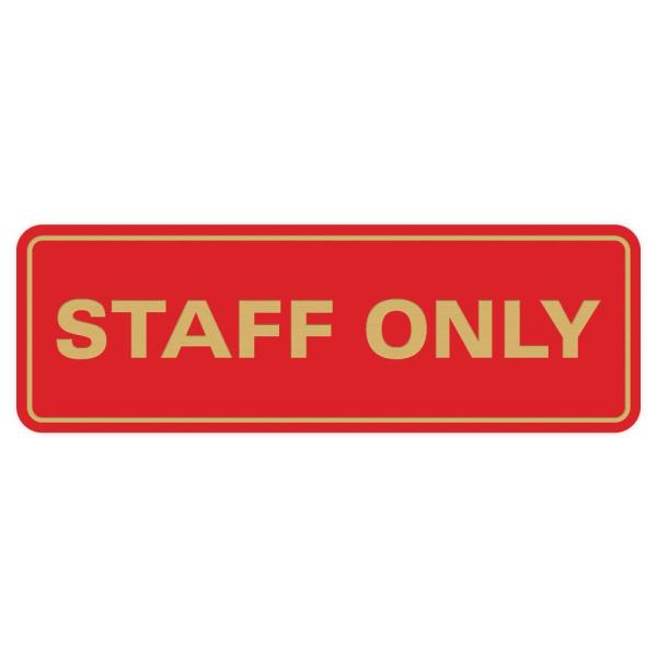 ・Durable Plastic Staff Only Sign - Constructed from premium plastic for long-lasting indoor use; ideal for office doors,...