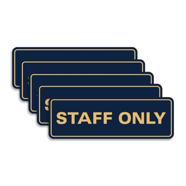 ・Durable Plastic Staff Only Sign - Constructed from premium plastic for long-lasting indoor use; ideal for office doors,...