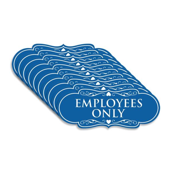 ・Elegant "Employees ONLY" Sign - Modern designer shape adds a refined look while clearly marking restricted access areas...
