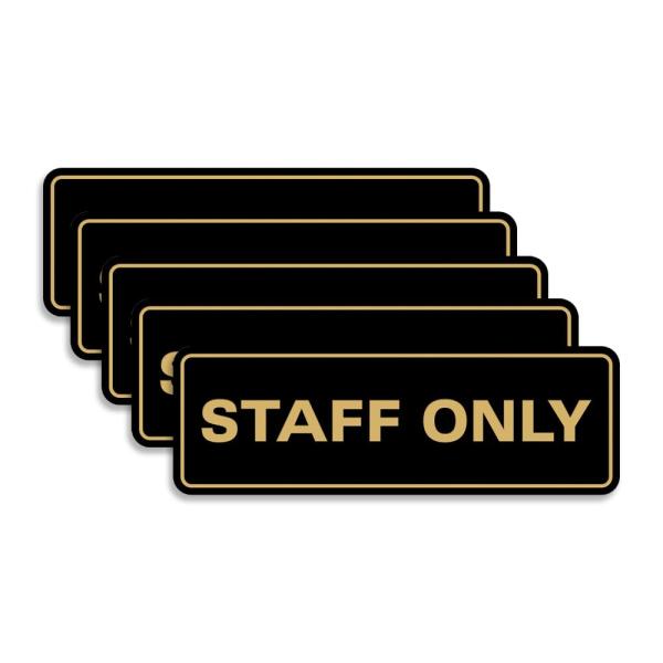 ・Durable Plastic Staff Only Sign - Constructed from premium plastic for long-lasting indoor use; ideal for office doors,...