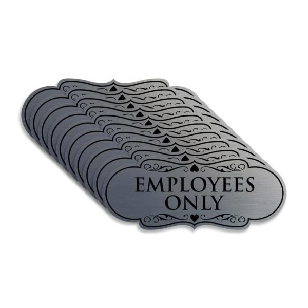 ・Elegant "Employees ONLY" Sign - Modern designer shape adds a refined look while clearly marking restricted access areas...