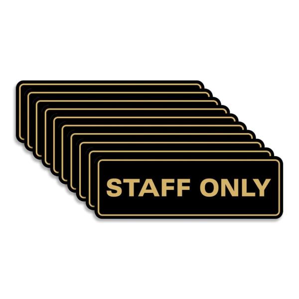 ・Durable Plastic Staff Only Sign - Constructed from premium plastic for long-lasting indoor use; ideal for office doors,...