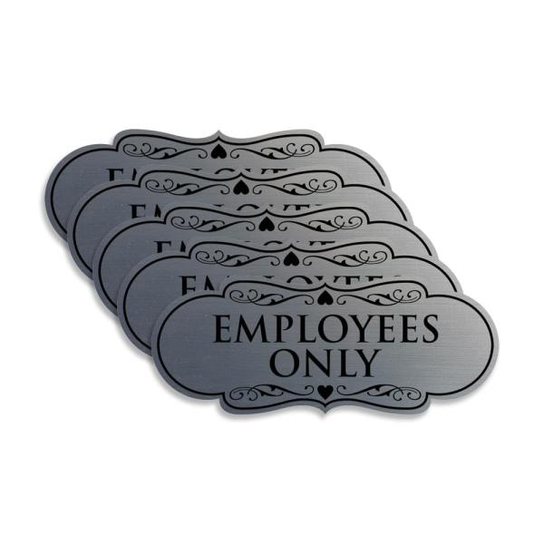 ・Elegant "Employees ONLY" Sign - Modern designer shape adds a refined look while clearly marking restricted access areas...
